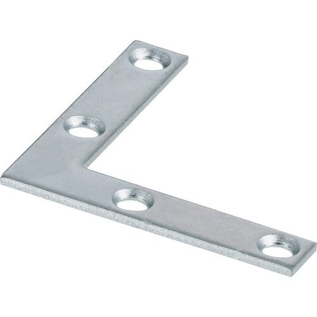 Hillman Hardware Essentials Flat Corner Brace, 2 in L, Iron, Zinc, 3/8 in Thick Material 851094 ...